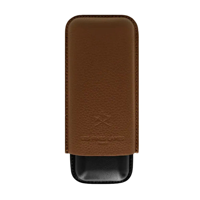 Les Fines Lames Duo Cigar Case-Brown — B. Sleuth & Statesman